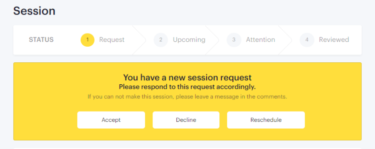 I want to send my personal calendar to schedule a session ...